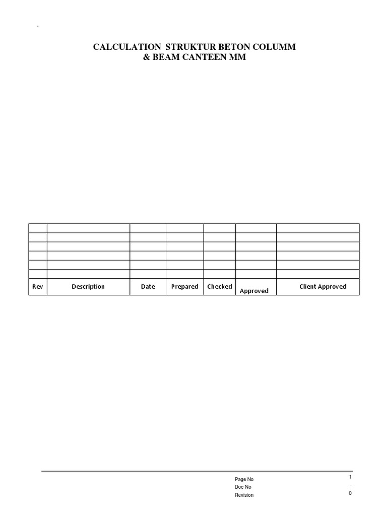 Report Cek Calculation Struktur Beton Canteen MM | PDF