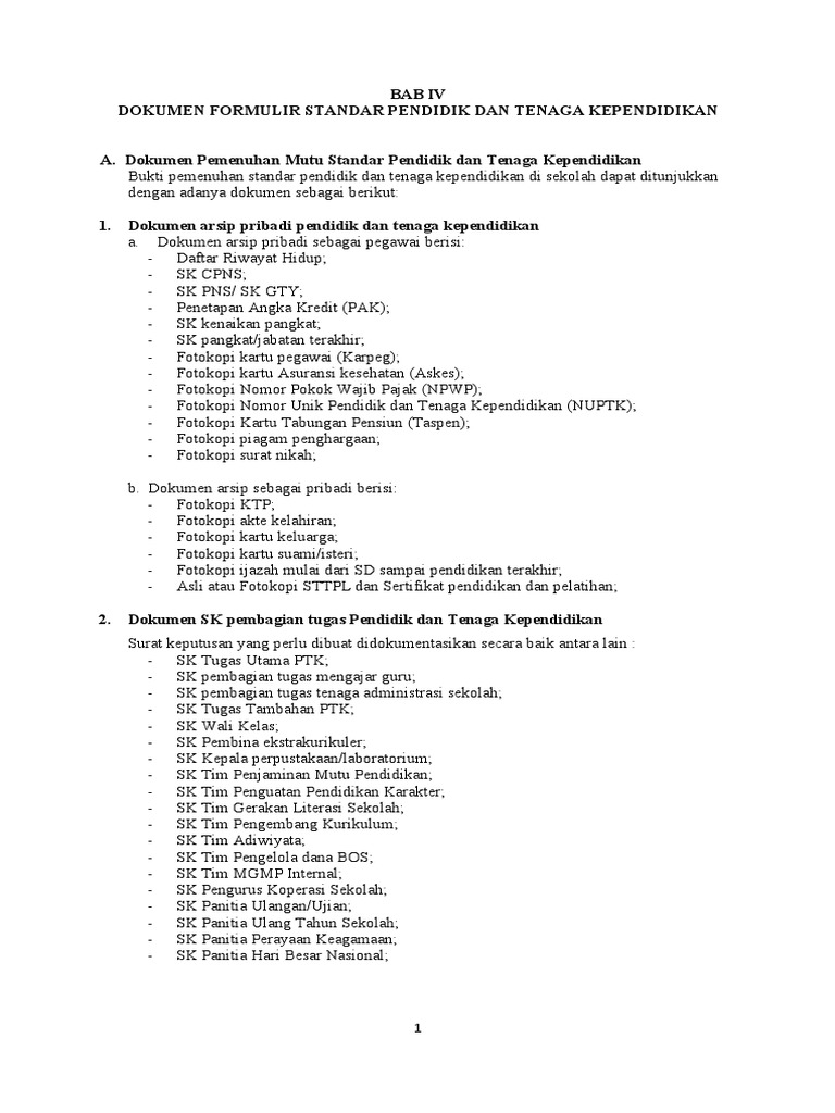 Tgs Standar PTK | PDF