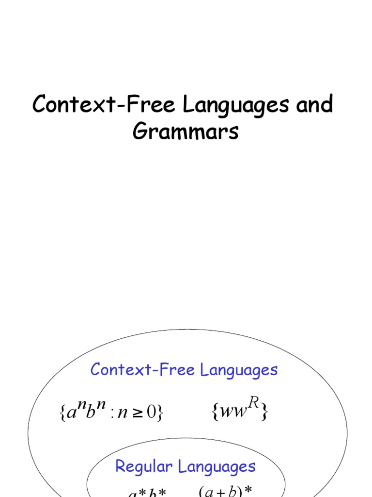 Context Free Grammars Pdf Linguistics Language Arts And Discipline