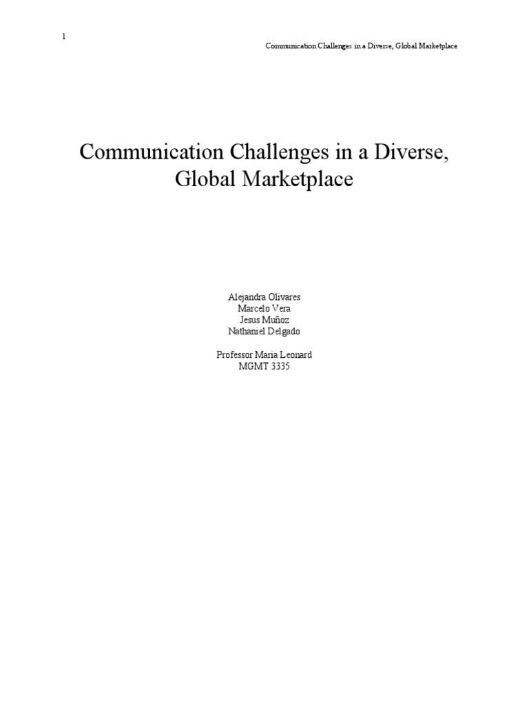 Overcoming Communication Challenges in Diversity | PDF | Communication ...