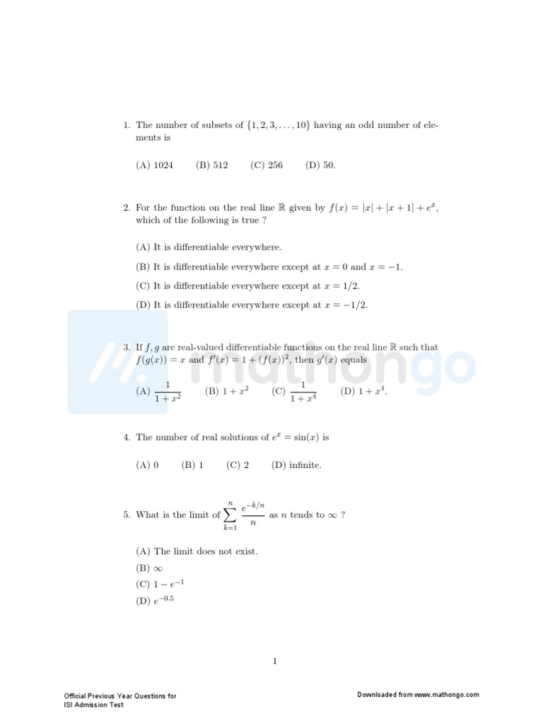 Bstat Bmath Uga 2020 Pdf Numbers Area