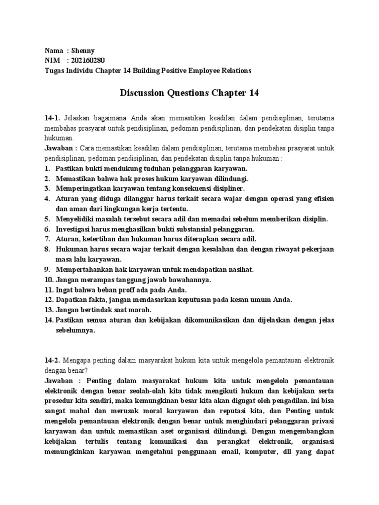 Shenny - Tugas Individu Chapter 14 | PDF
