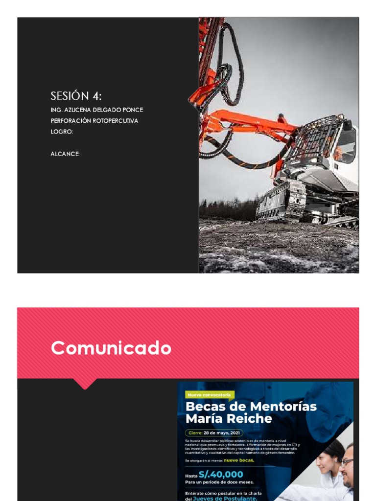 Sesión 4 Perforación Rotopercutiva TH | PDF | Neumática | Pistón