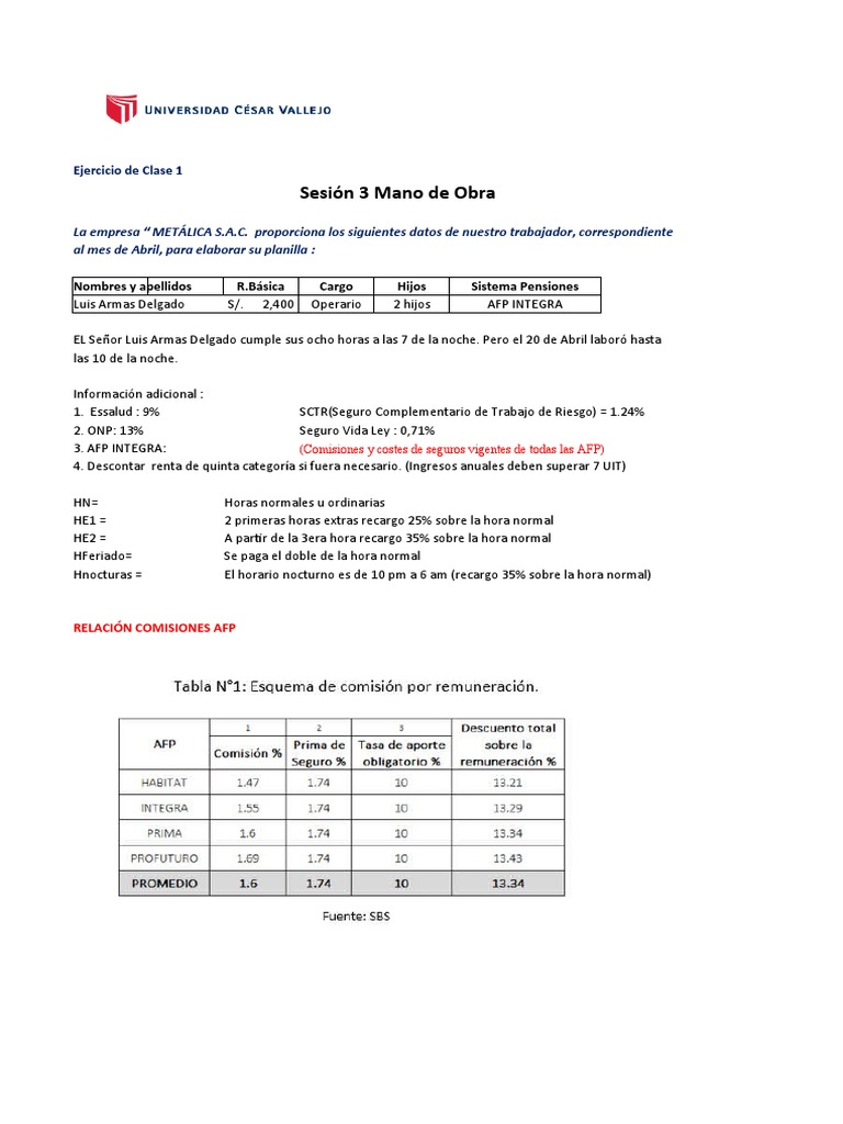 Ejercicio de Clase 1 MOD | PDF | Salario | Economias