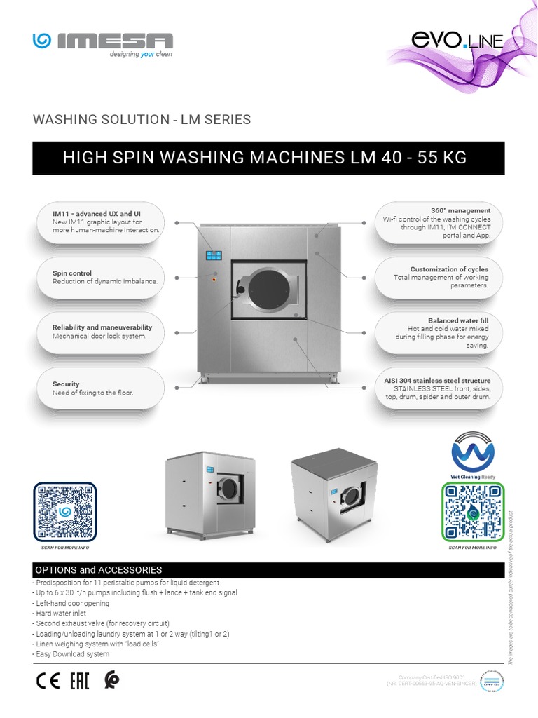 IMESA STC Commercial-Sheet LM-40-55 Evo - Line ENG R00 | PDF | Water ...