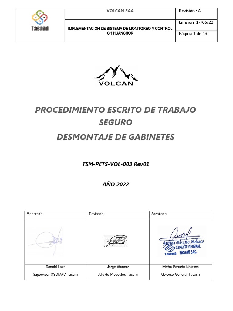 Tsm-Pets-Vol-014 Desmontaje de Gabinete - Tablero | PDF | La seguridad