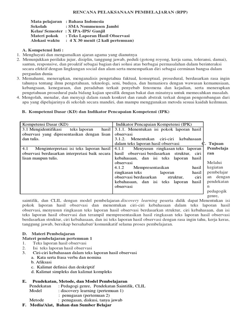 RPP B. Indo, MTK, B.Ing, IPA Dan IPS - Compressed-1 - Compressed - Compressed-1-Dikompresi | PDF