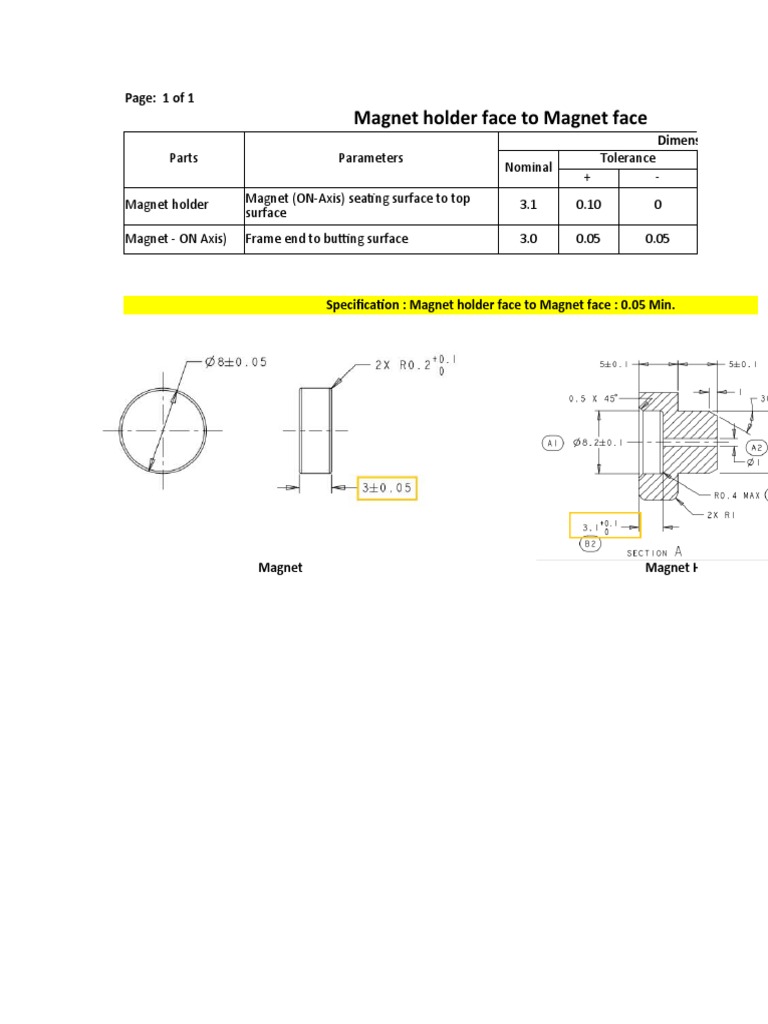 Magnet Holder Face To Magnet Face | PDF