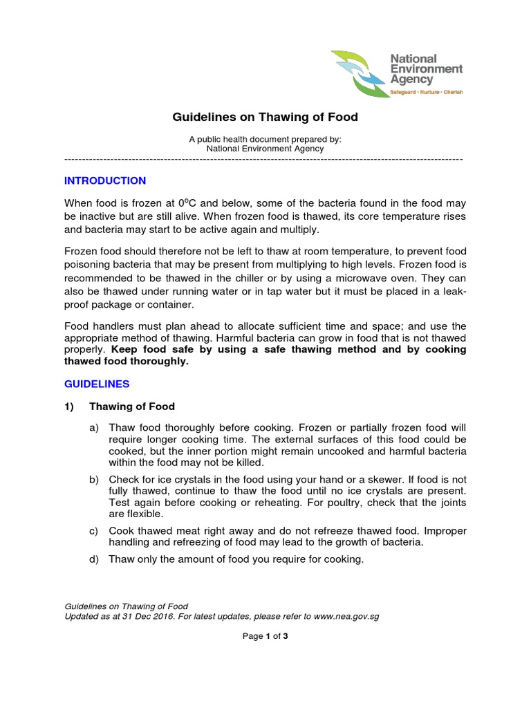 Safe Thawing Methods: A Guide to Preventing Foodborne Illness from ...