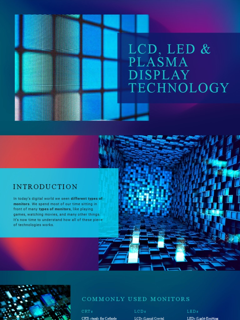 LCD, LED & PLASMA Display Technology | PDF | Computer Monitor | Liquid Crystal Display