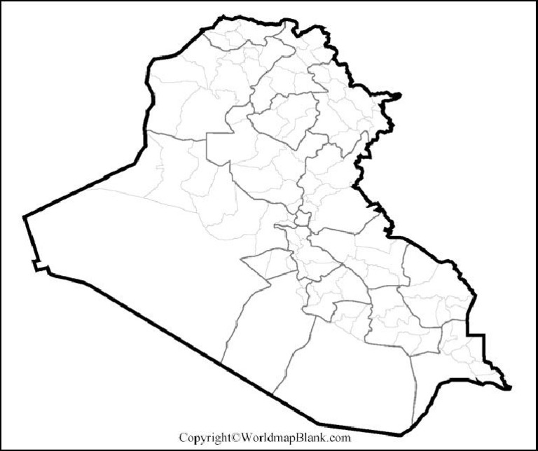 Printable Map of Iraq | PDF
