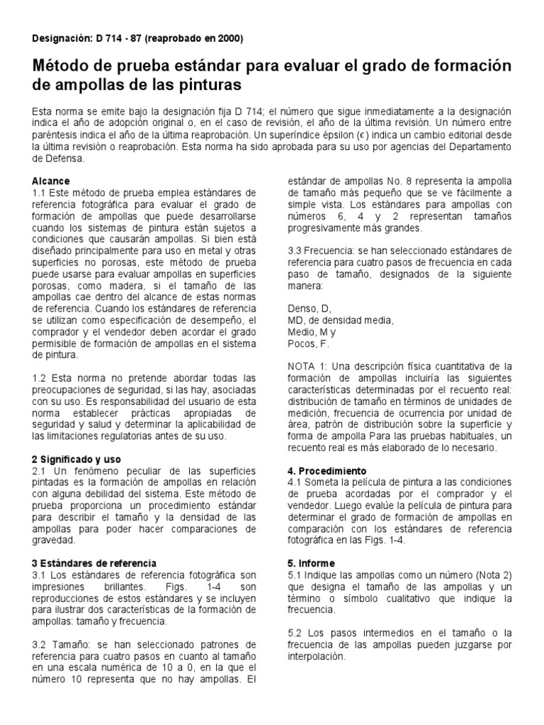 Astm D-714 Ampollamiento | PDF | Frecuencia