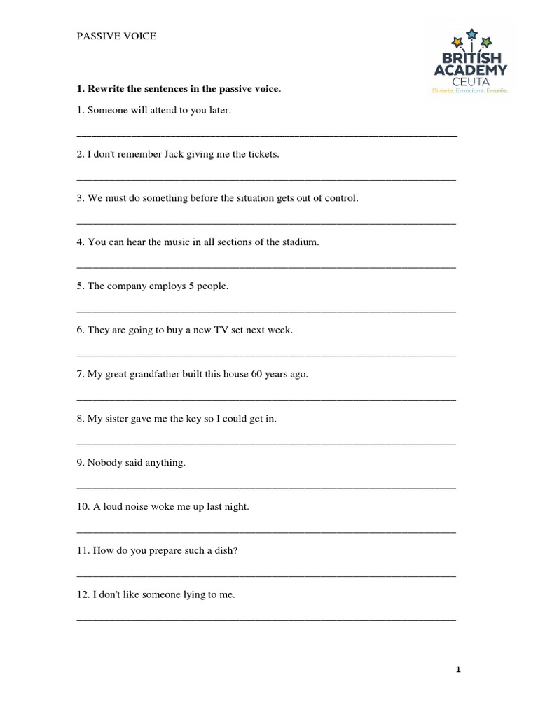 Passive Voice | PDF | Career & Growth | Teaching Methods & Materials