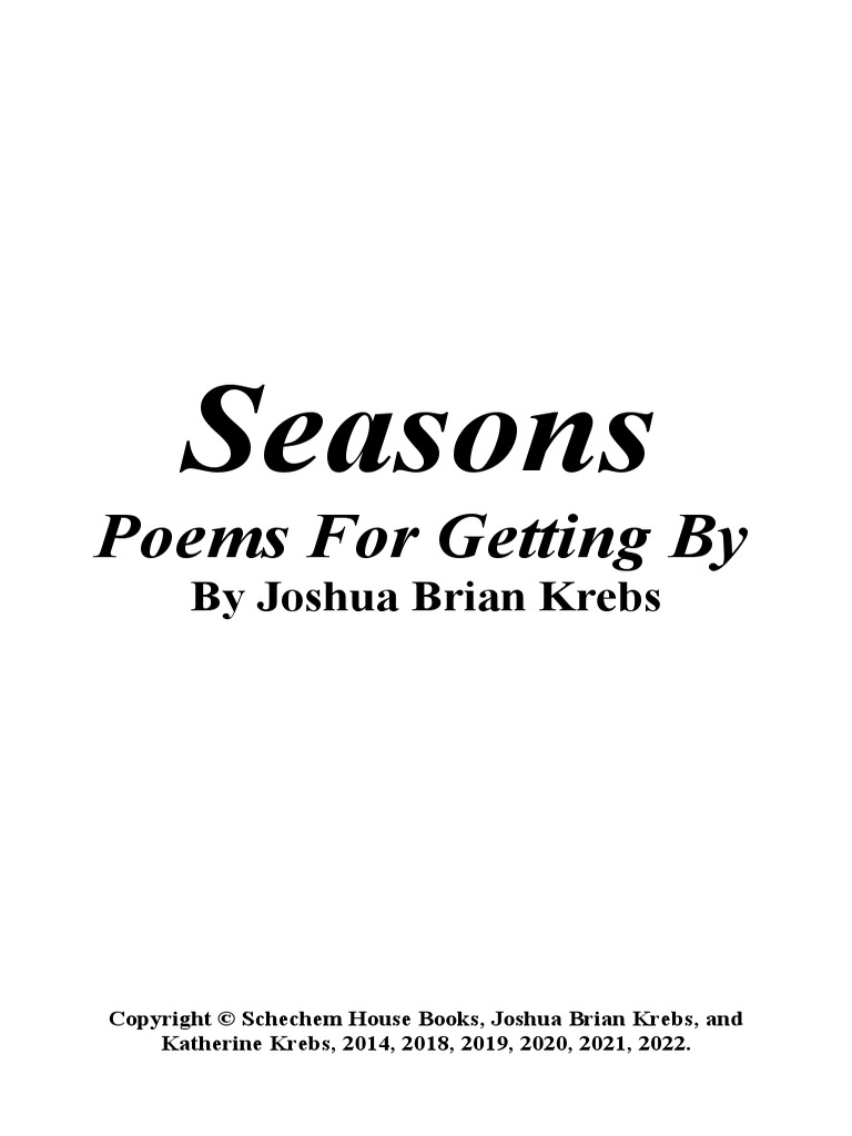 Seasons | PDF | Poetry | Love