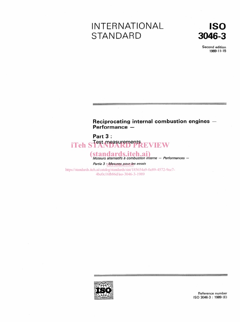 Iso 3046 3 1989 | PDF | International Organization For Standardization ...