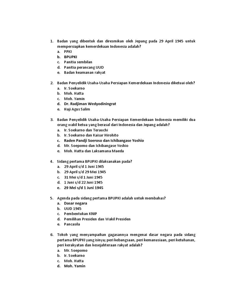 Latihan Soal TWK 1-15 Tahun 2021 Binus | PDF