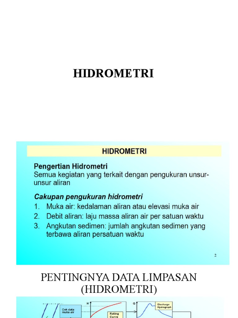 Hidrograf Tinggi Muka Air (Stage Hydrograph) | PDF