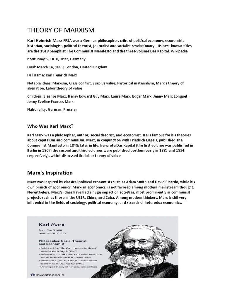 Theory of Marxism KHXGFGHJL | PDF | Karl Marx | Marxism