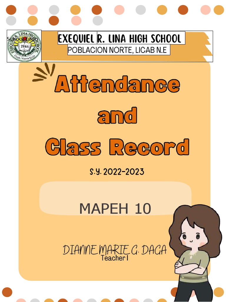 DIY CLASS RECORD AND ATTENDANCE (B5 Notebook Size) | PDF