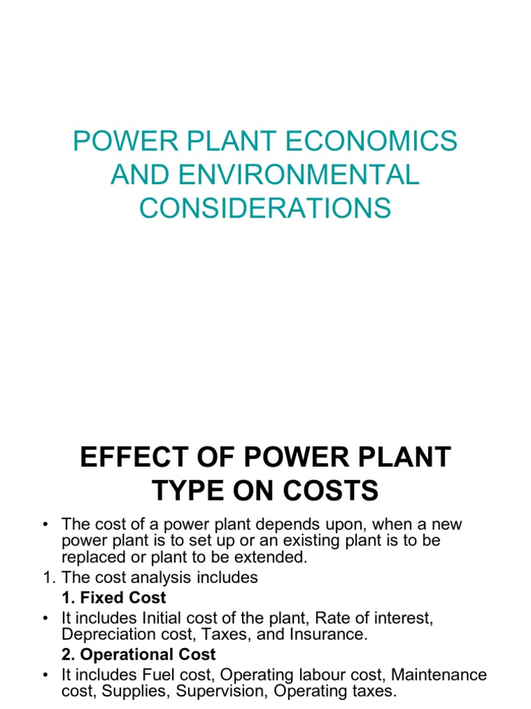 8.power Plant Economics | PDF