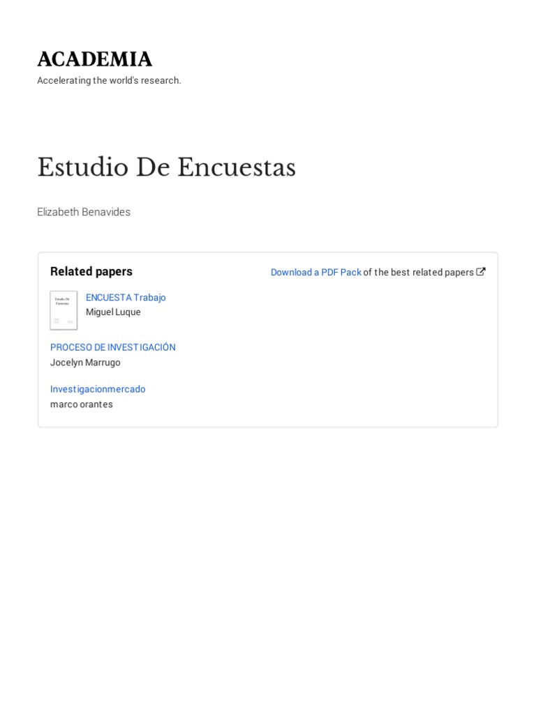 ENCUESTAS | PDF | Cuestionario | Metodología de encuesta
