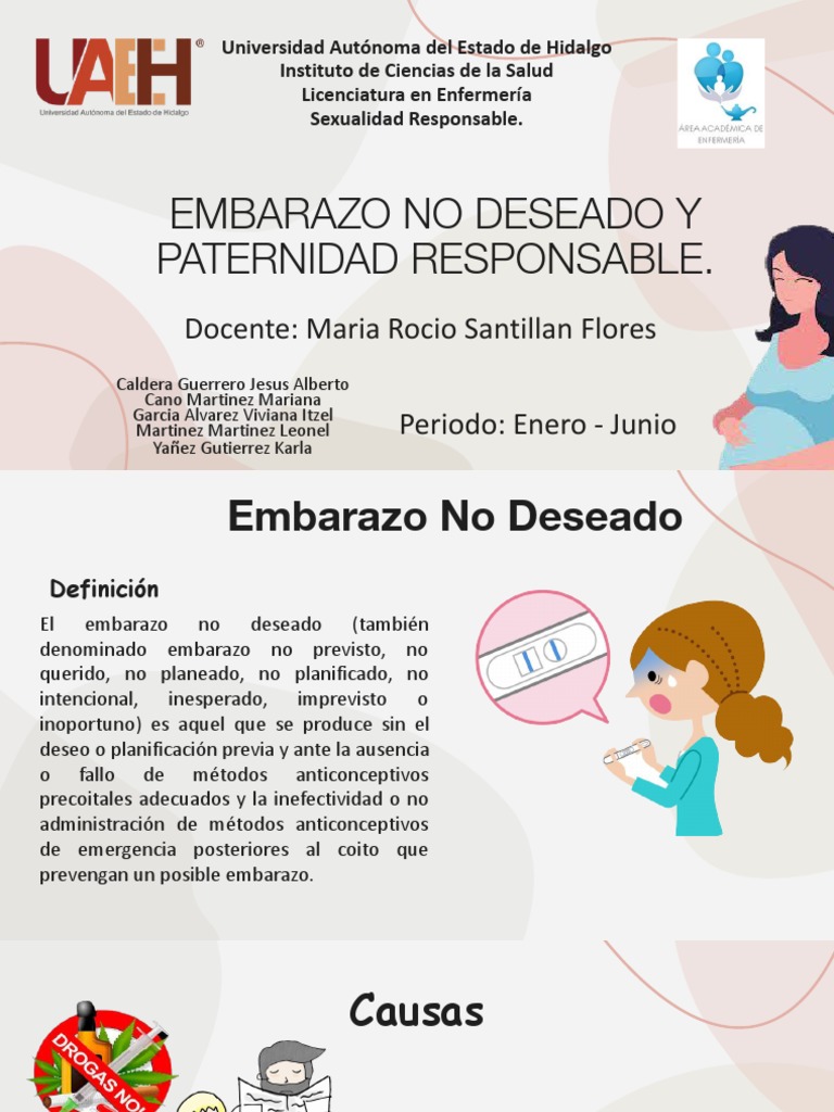 Embarazo No Deseado y Paternidad Responsable | PDF | Embarazo no deseado | Control de la natalidad