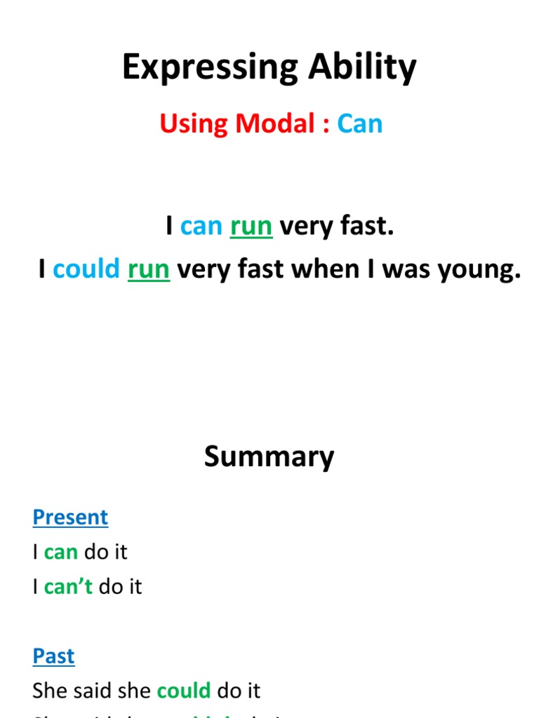 Expressing Ability and Willingness | PDF