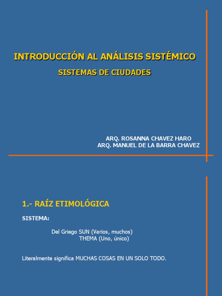Introduccion Al Analisis Sistemico | PDF | Ciudad | Sistema