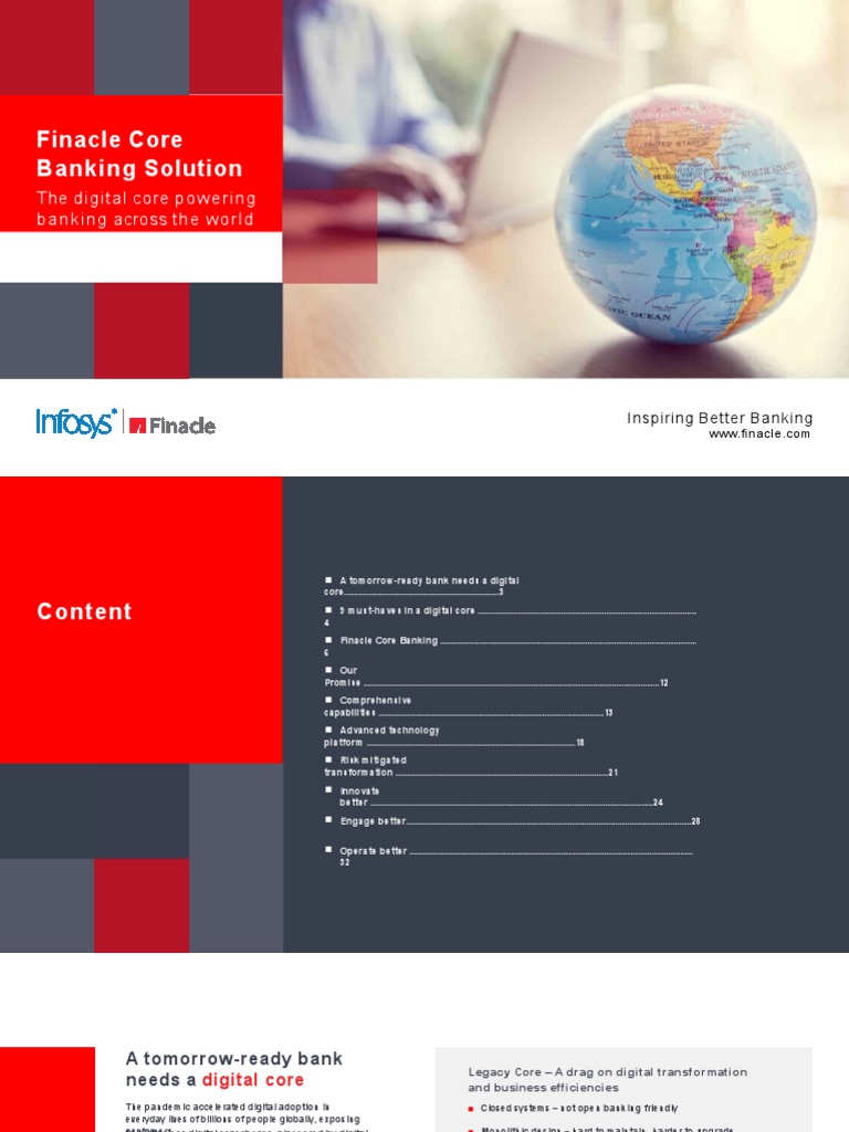Finacle Core Banking Brochure 2022 | PDF | Banks | Cloud Computing