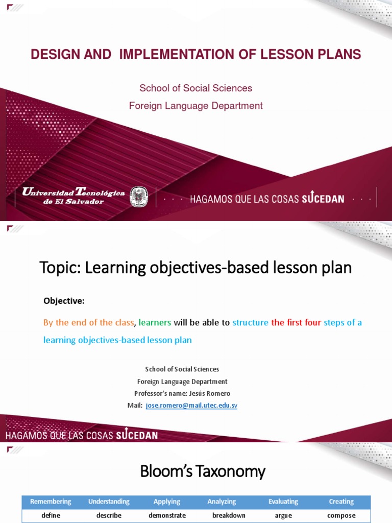 3.4 Learning-Objectives-Based Lesson Plan | PDF | Career & Growth