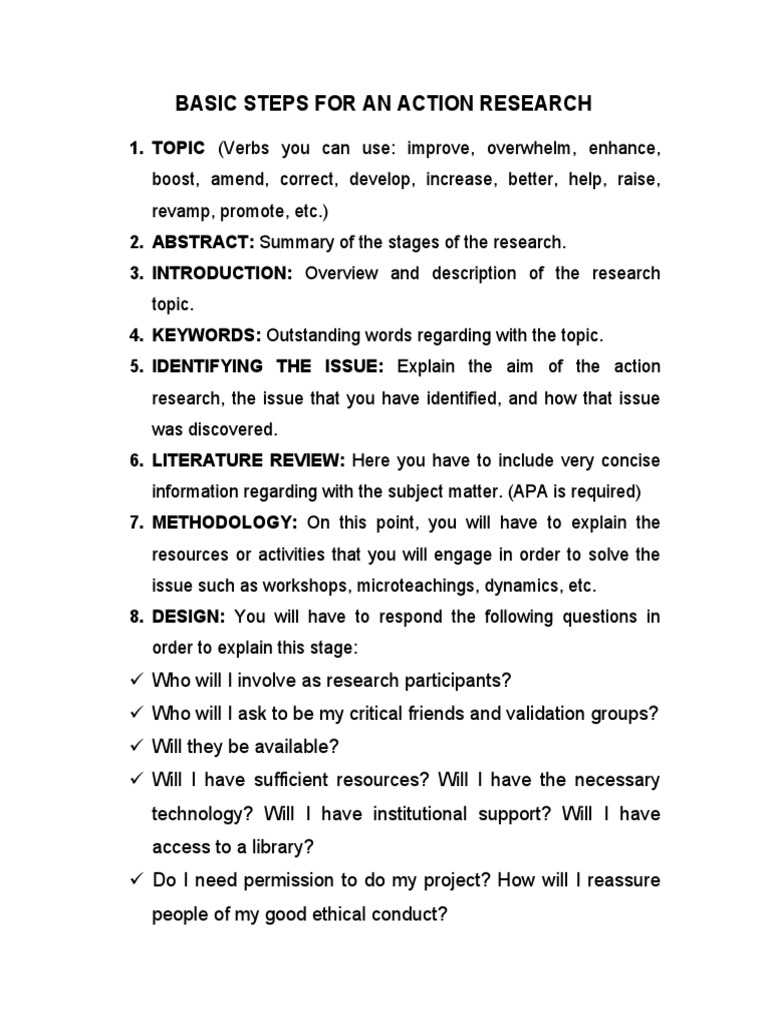 Action Research Steps Guide | PDF | Career & Growth | Social Science
