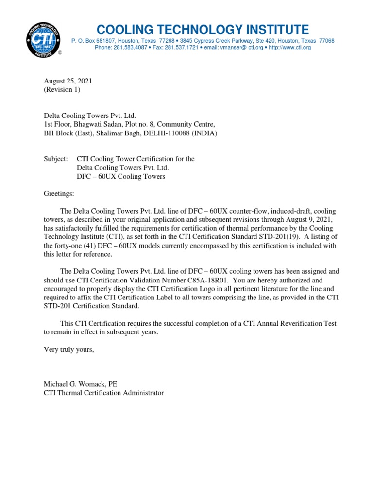 Cooling Technology Institute | Download Free PDF | Manufactured Goods ...