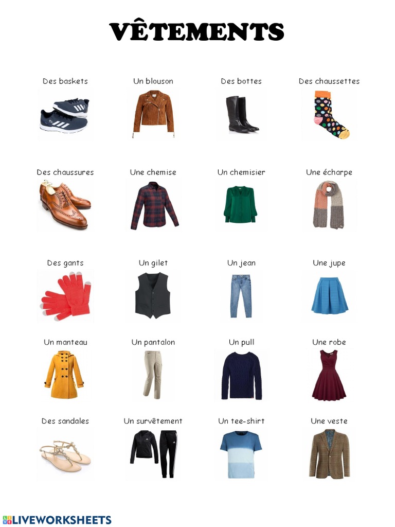 Liste des vêtements en français | PDF