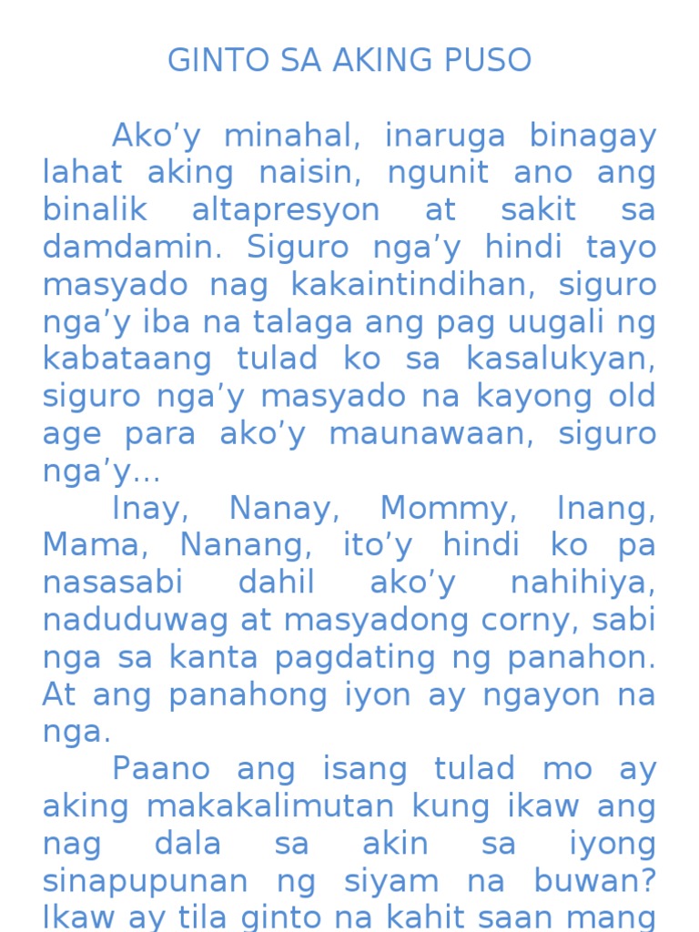 Ginto Sa Aking Puso | PDF
