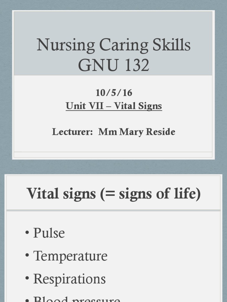 6.vital Signs | PDF | Blood Pressure | Breathing