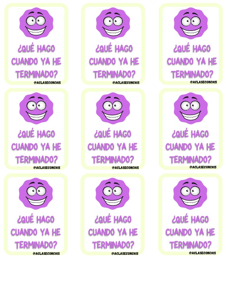QUÉ HAGO CUANDO YA HE TERMINADO | PDF