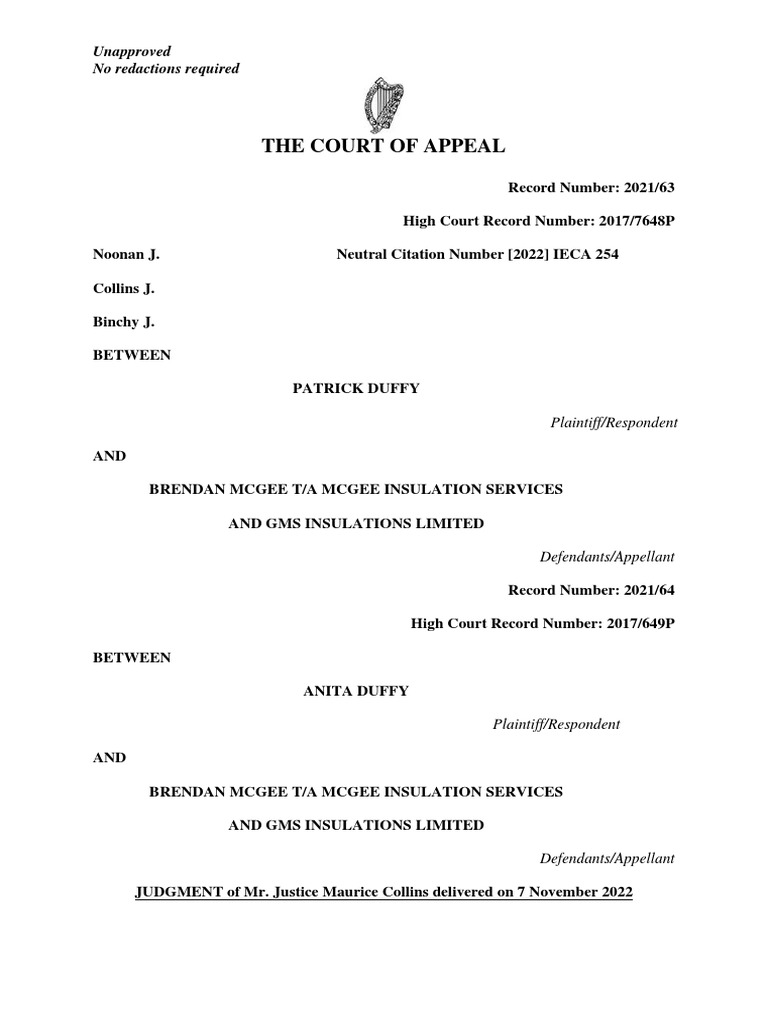 2022 - IECA - 254 (Collins J) | PDF | Daubert Standard | Expert Witness