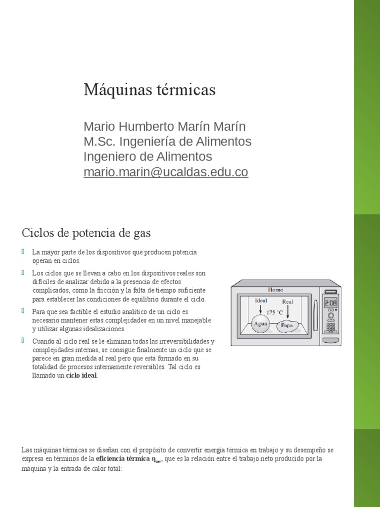 Análisis de Máquinas Térmicas y Ciclos | PDF | Refrigeración | Pistón