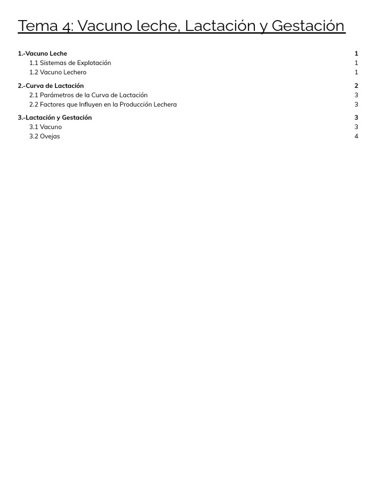 Lactación y Gestación en Vacuno Lechero | PDF | Leche | Vacas