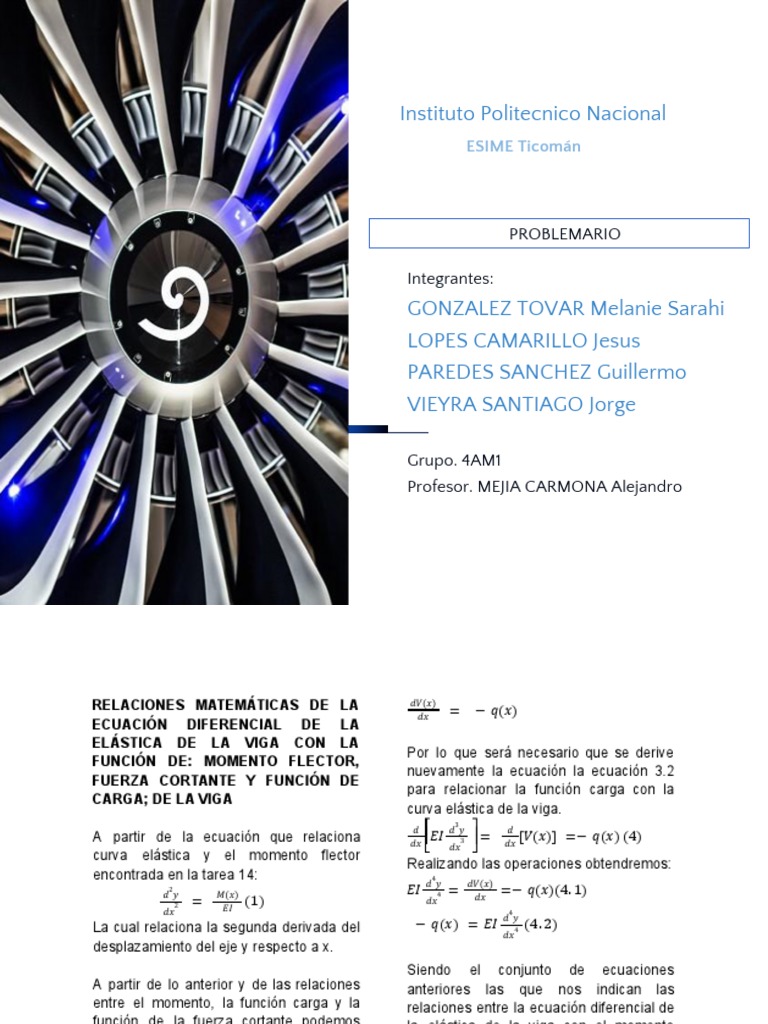 Problemario Segundo Parcial | PDF | Viga (Estructura) | Integral