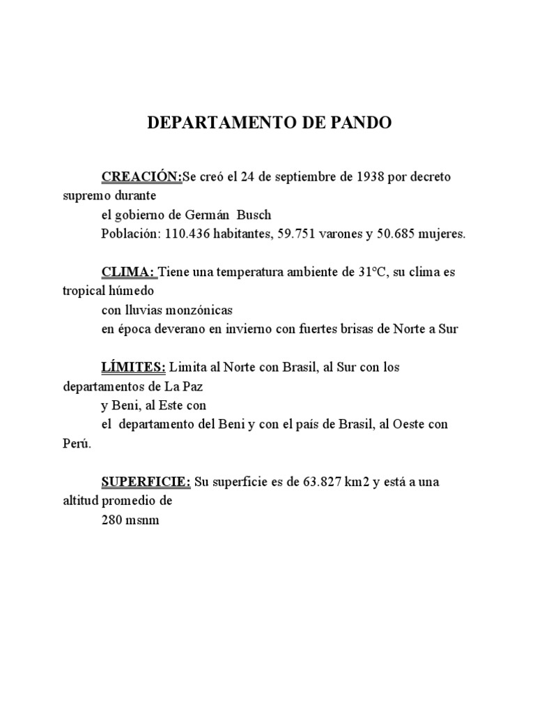 Festividades y cultura en Pando | PDF | Alimentos | Cocina