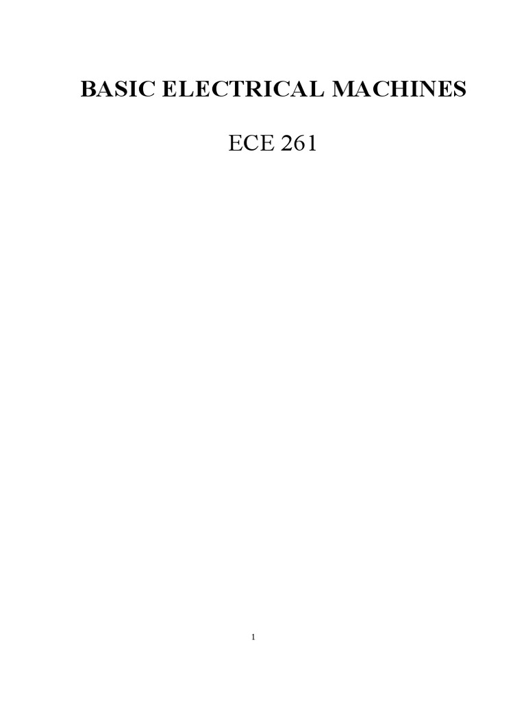 Basic Electrical Machines | PDF | Ferromagnetism | Magnetic Field