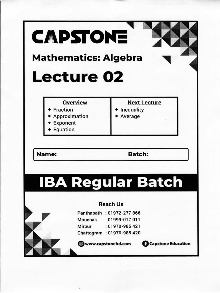 Math 2 | PDF | Algebra | Elementary Mathematics