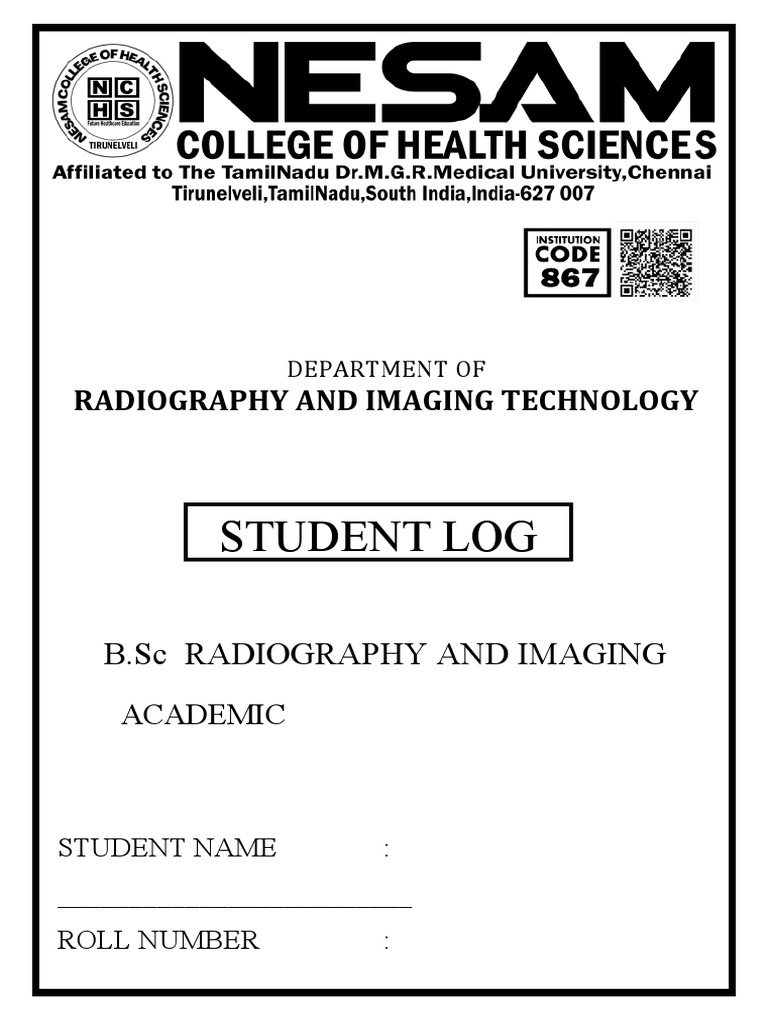 NCHS RIT Student Log Book Page 1 | PDF