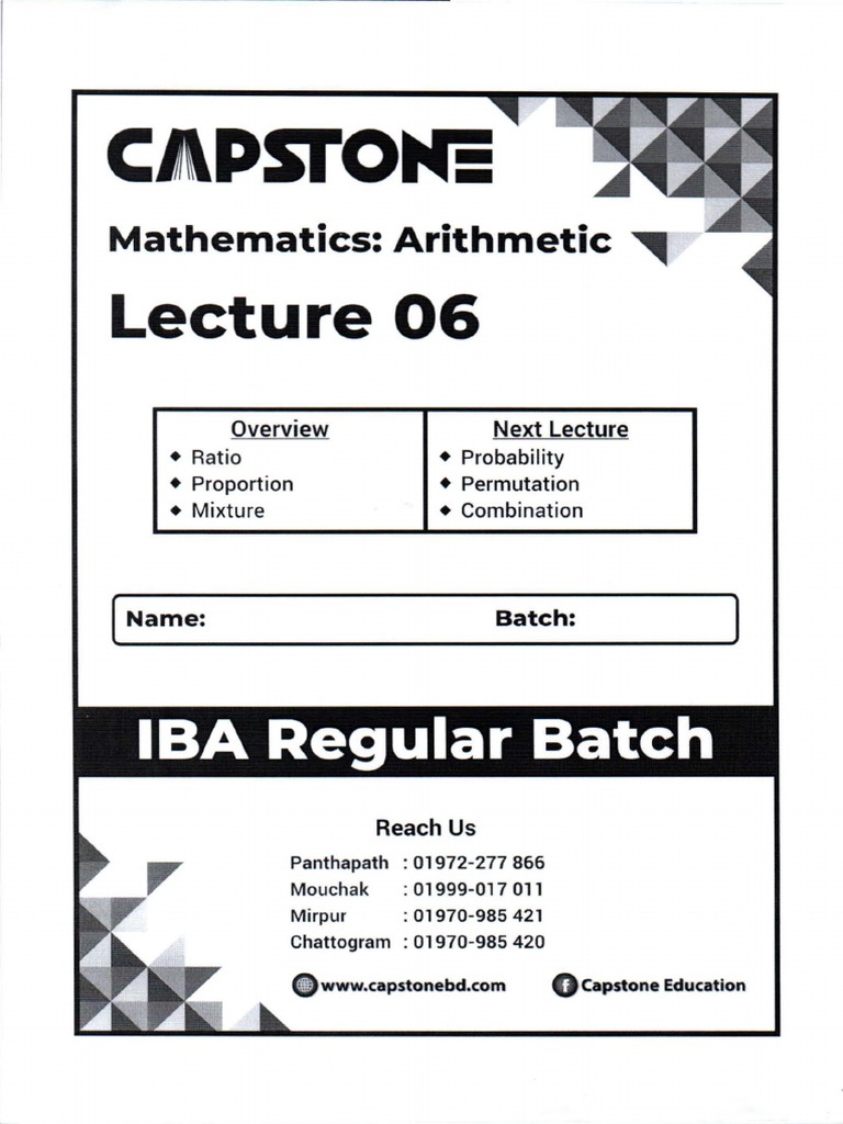 Math 6 | PDF | Ratio | Mean
