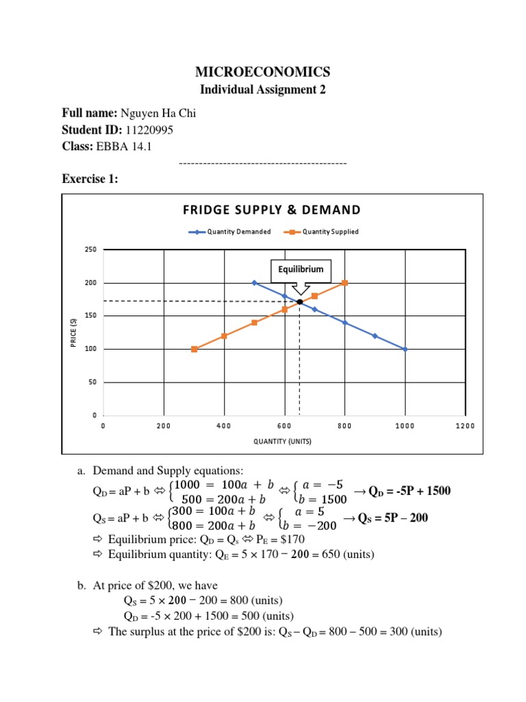 Assignment Topic 2 - Equilibrium | Download Free PDF | Economic Equilibrium | Supply (Economics)