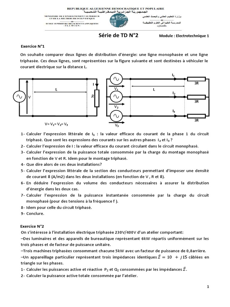 TD2 Corrigé | PDF | Puissance (physique) | Puissance apparente