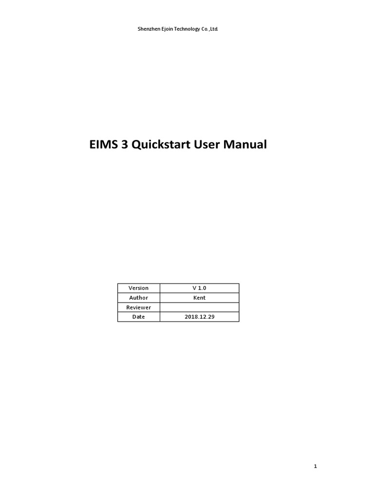 EIMS Quickstart User Manual (English) | Download Free PDF | World Wide Web | Internet & Web