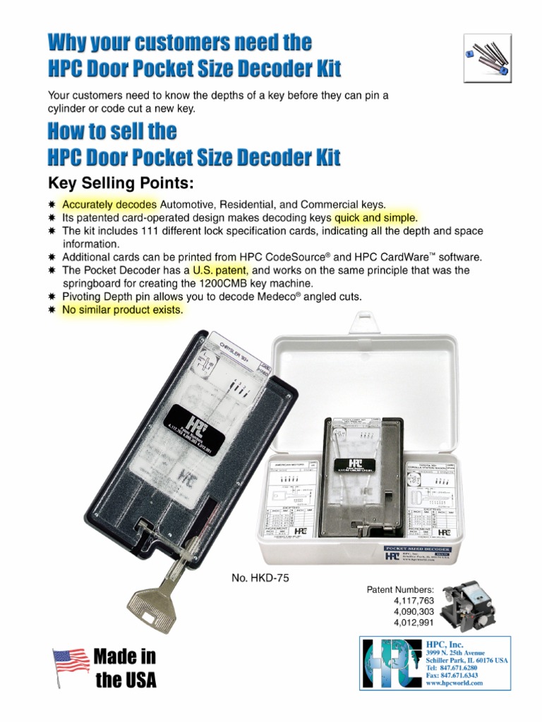 HPC HKD-75 SpecSheet | PDF