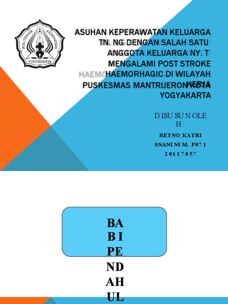 Kti Post Stroke | PDF | Kesehatan Holistik | Sains & Matematika